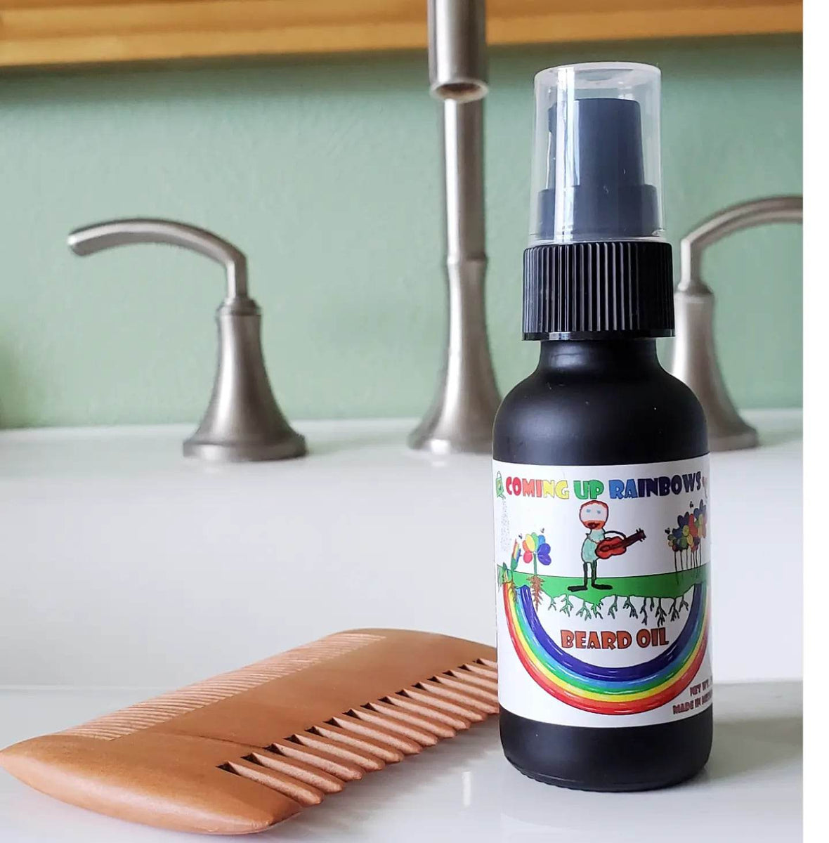 Beard Oil & Comb – Coming Up Rainbows